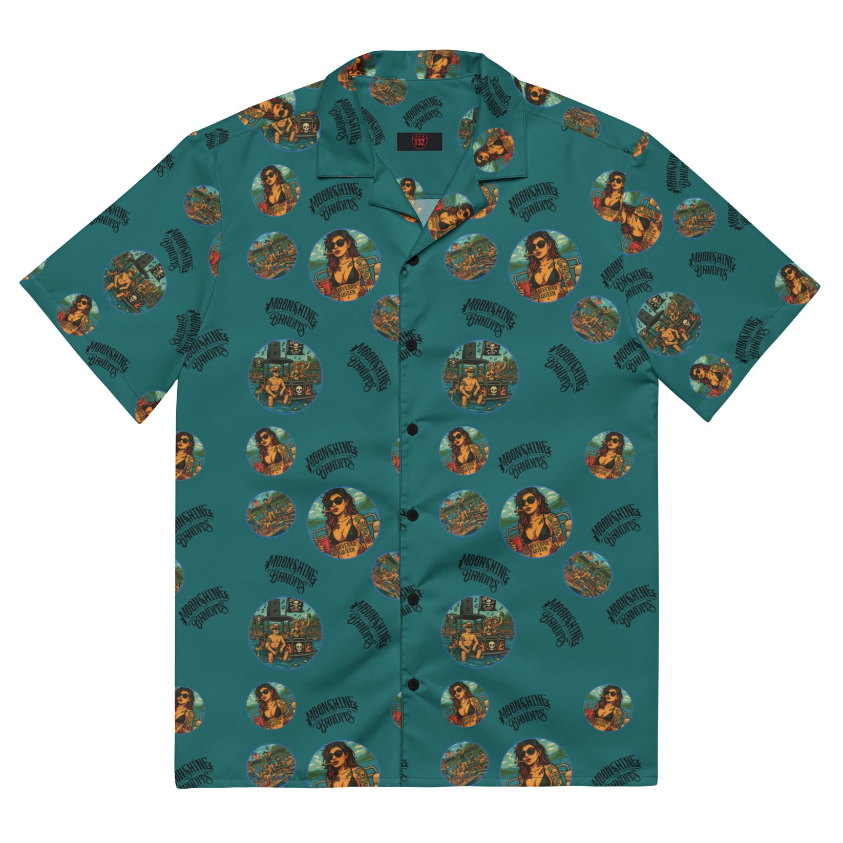 (132 BEACH BUTTON-UP) PARTY COVE • Oversized fit – ROUTE 132 TRADING POST